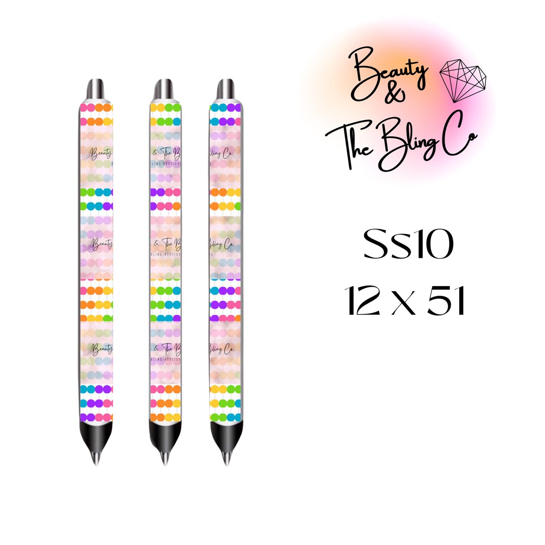 Slanted Rainbow SS10 or 3MM Pen Pattern | Rainbow2 Pattern SS 10 or 3 ...