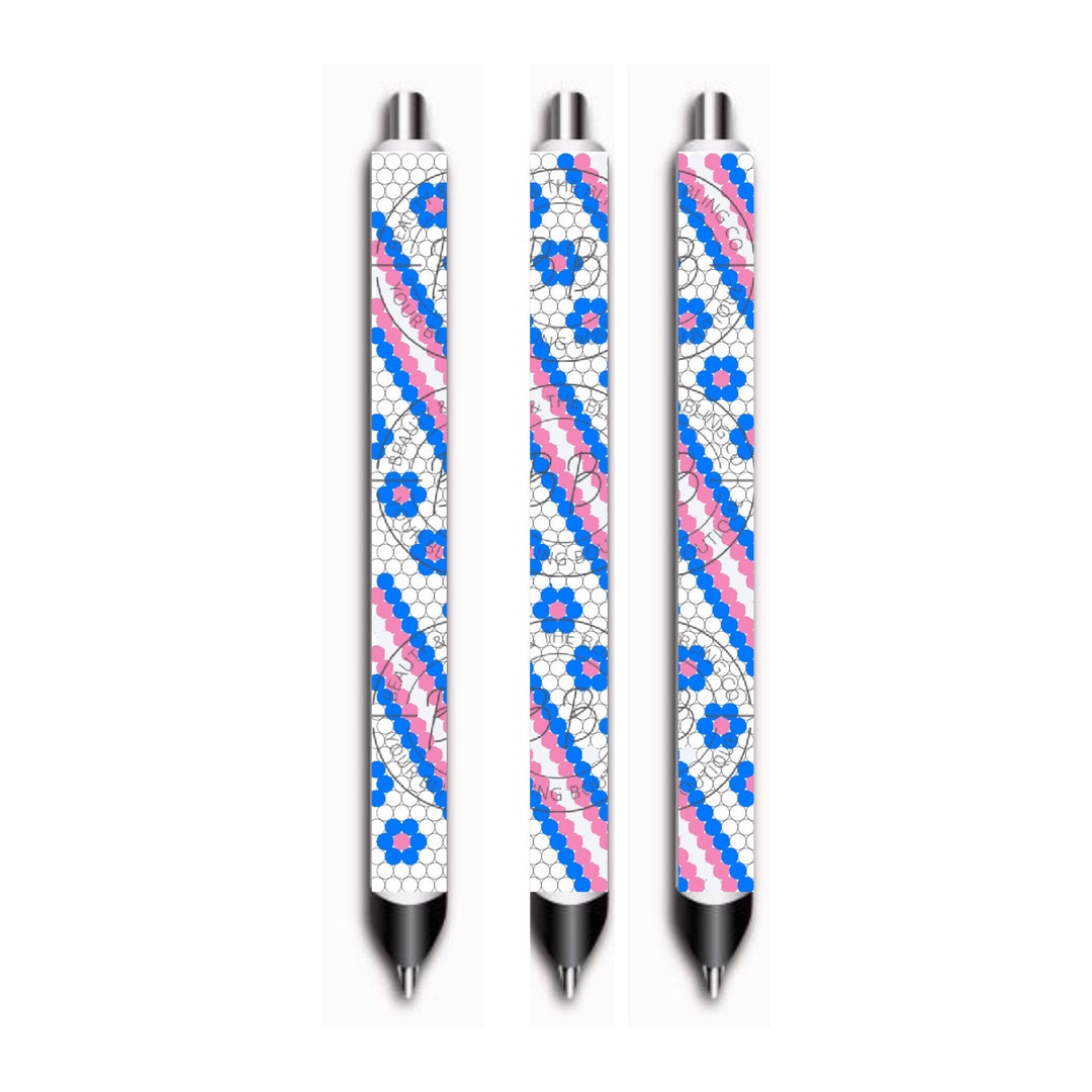 Triple Swirl Flowers SS10 or 3MM Pen Pattern | Trans Flag Color Swirl ...