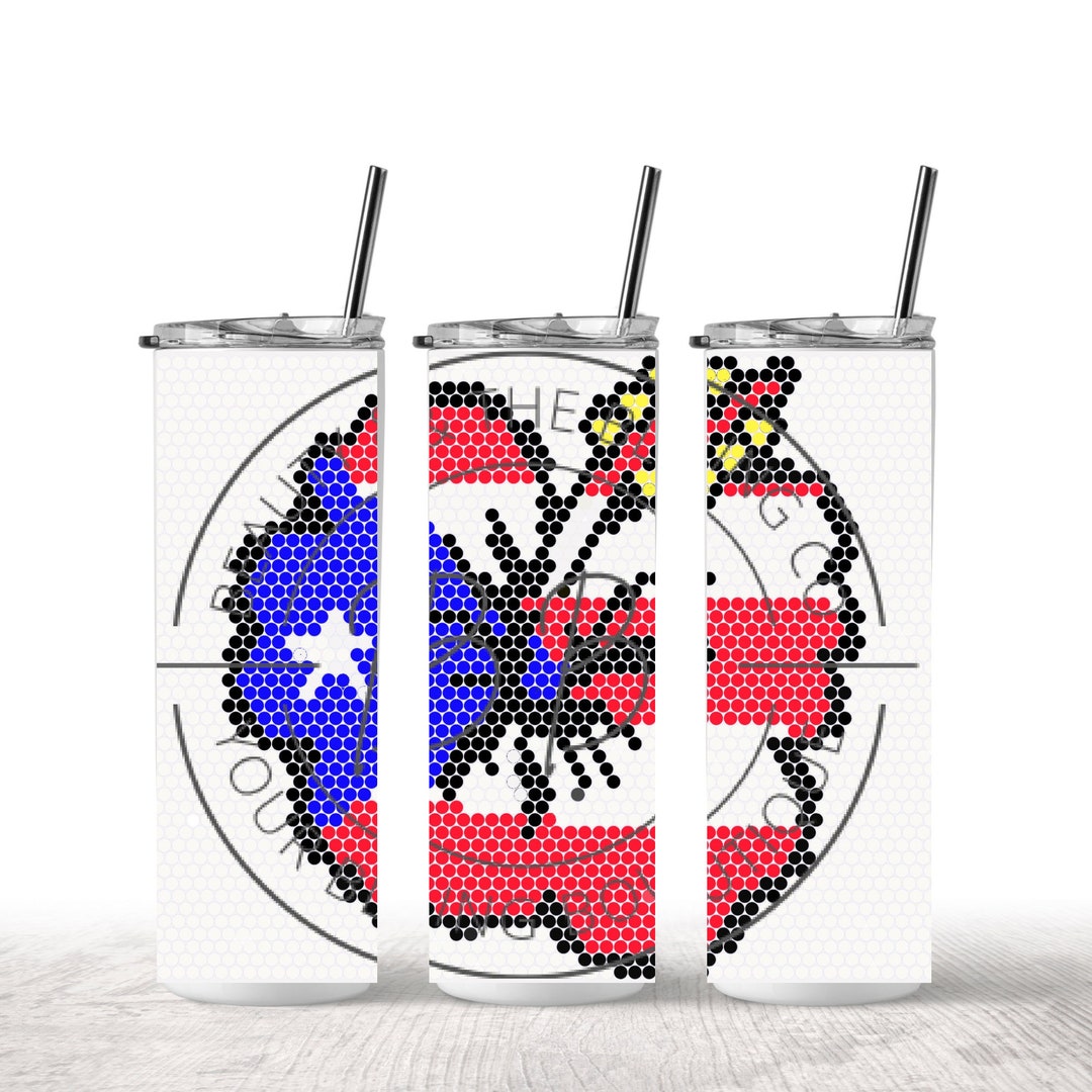 Puerto Rican Flower Flag Pattern 5 Mm or SS20 for 20 Oz | Puerto Rican ...