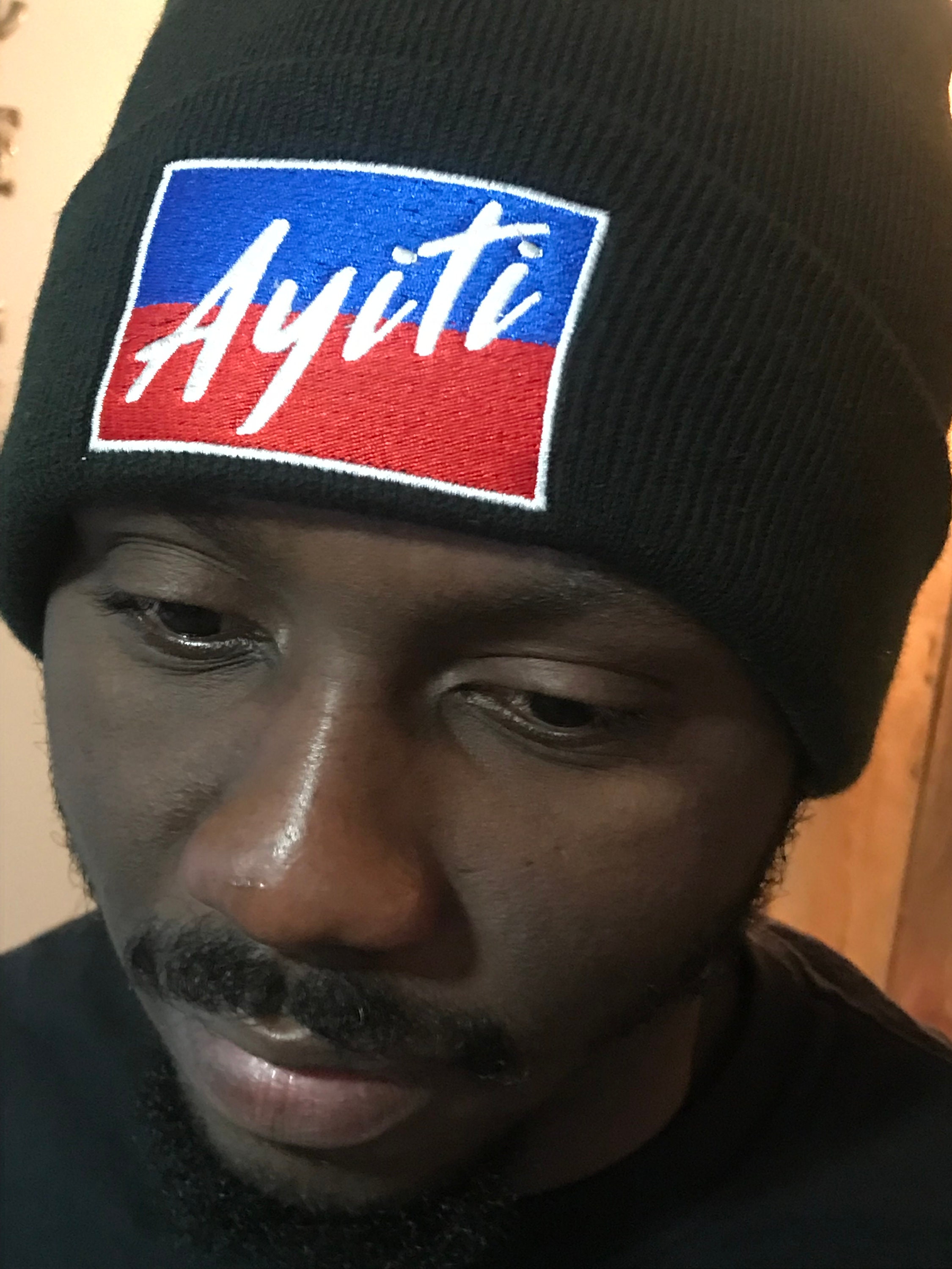 Haiti Beanie, Haiti Hat, Ayiti, Embroidery, Warm Black Beanie, Hat ...