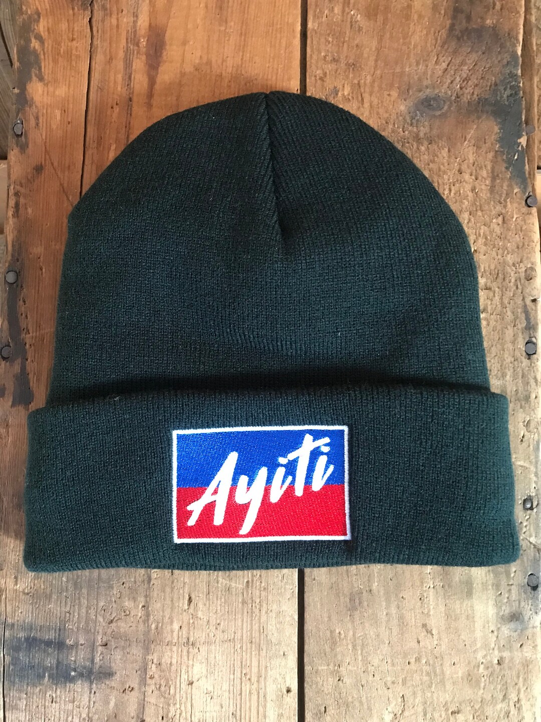 Haiti Beanie, Haiti Hat, Ayiti, Embroidery, Warm Black Beanie, Hat ...