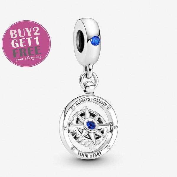 Compass Charm - Etsy