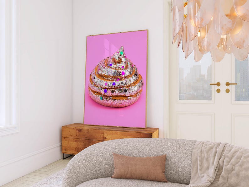 Glitter Poop Art, Sparkly Poop Print, Funny Glitter Bathroom Decor ...