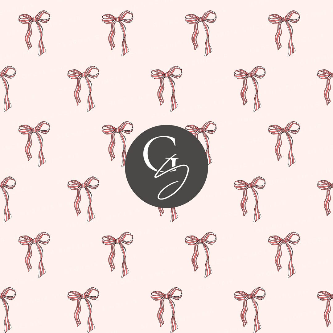 Red Ribbon Seamless Pattern Girly Ribbon Bow Design Vintage Bow Pattern ...