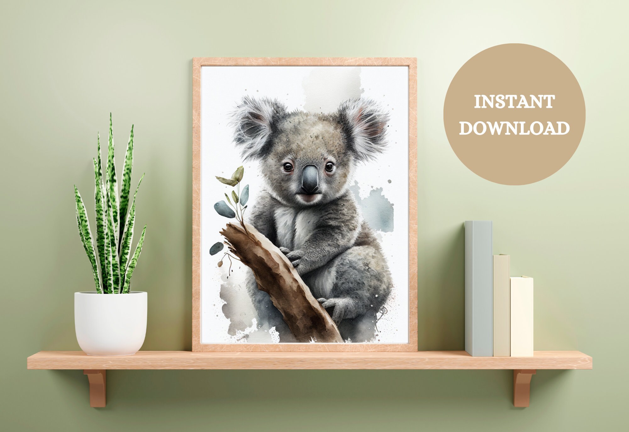 Koala Poster Kinderzimmer Baby Koala Wandbild Dekoration KI Generiertes ...