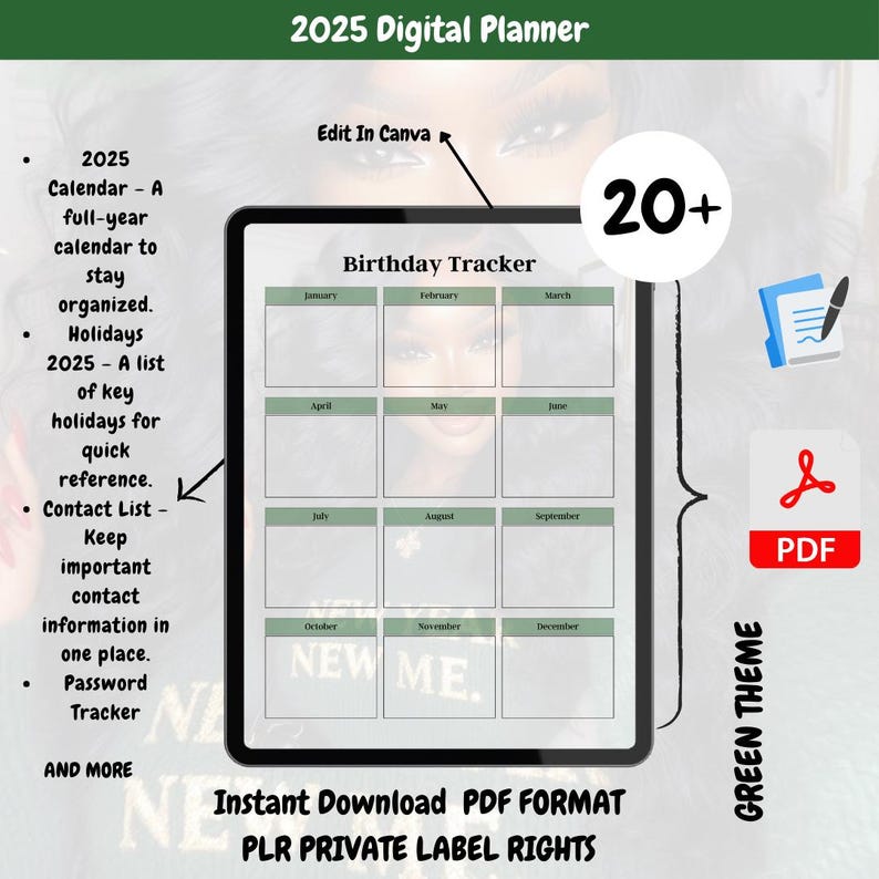 2025 Digital Budget Planner - Monthly Budget & Finance Tracker | Dated ...