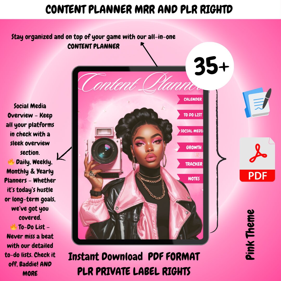 Social Media Content Planner and Planner, Social Media Planner, Digital ...