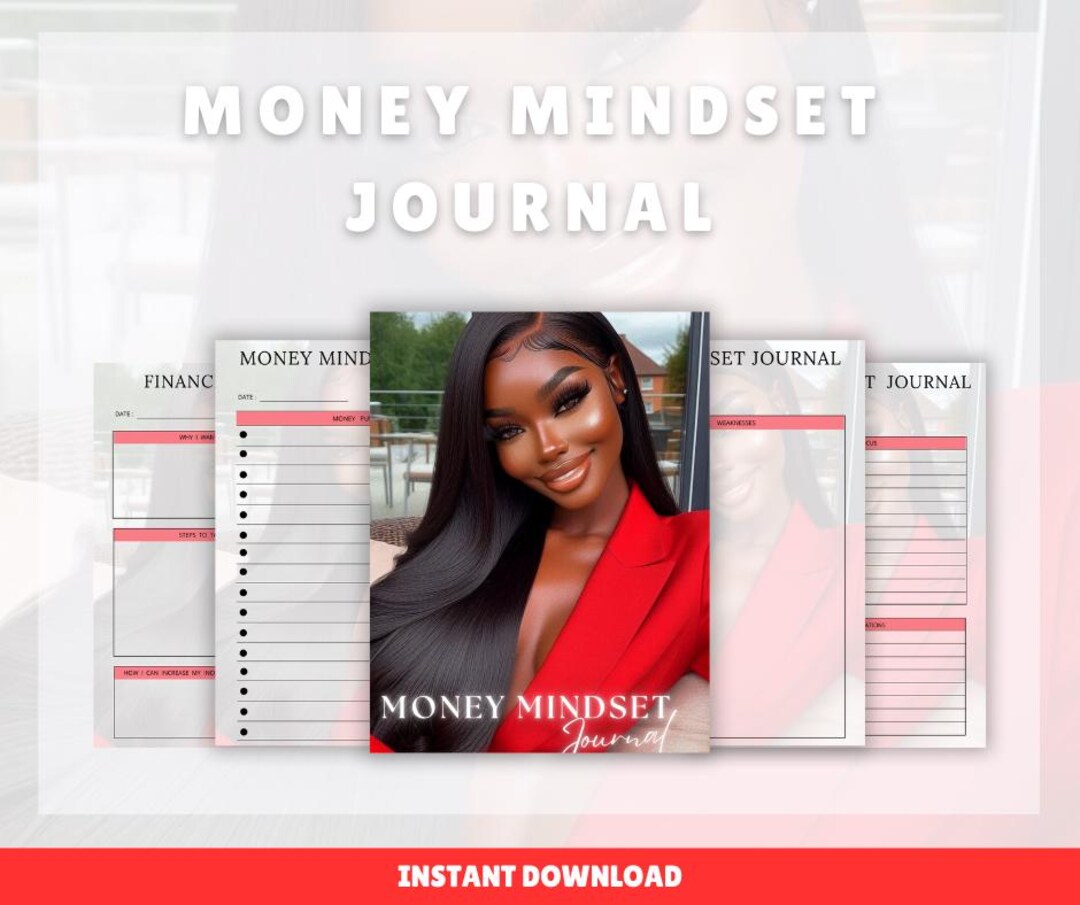 Money Mindset Journal, Printable and Editable Template, Mindset Planner ...