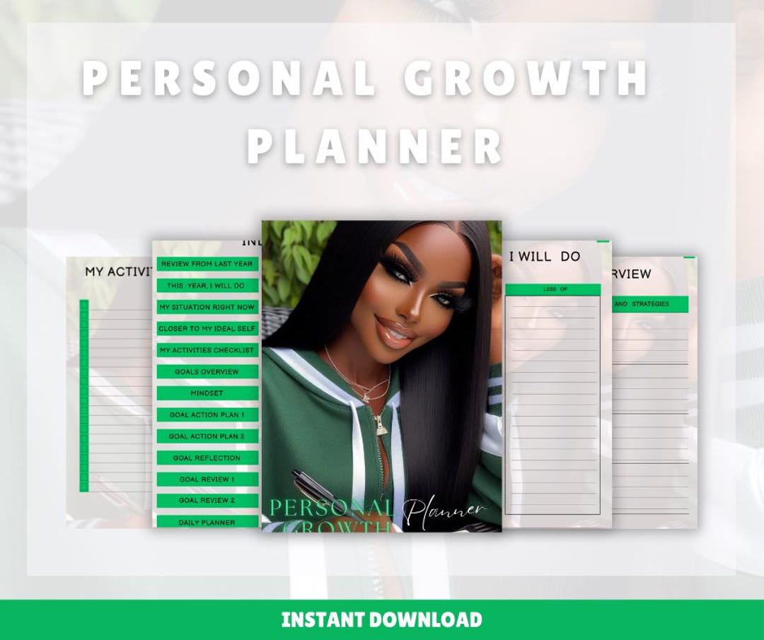 Personal Growth Planner Template, Printable and Editable Template ...