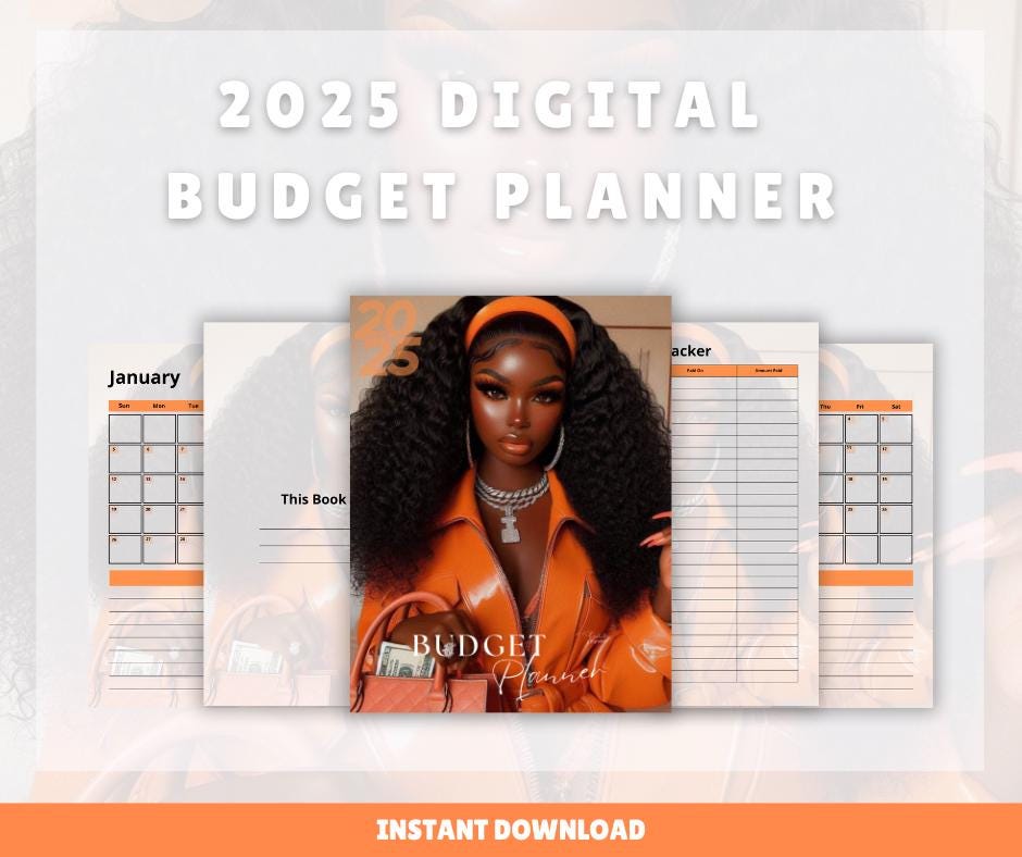 2025, Budget Planner, Digital, Monthly Budget Tracker, Finance Tracker ...