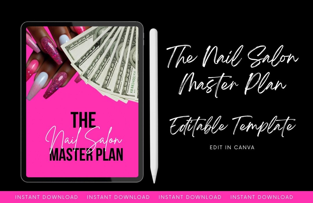 PLR Ebook, Nail Salon Business, Nail Ebook, Nail Salon Masterplan, Done ...