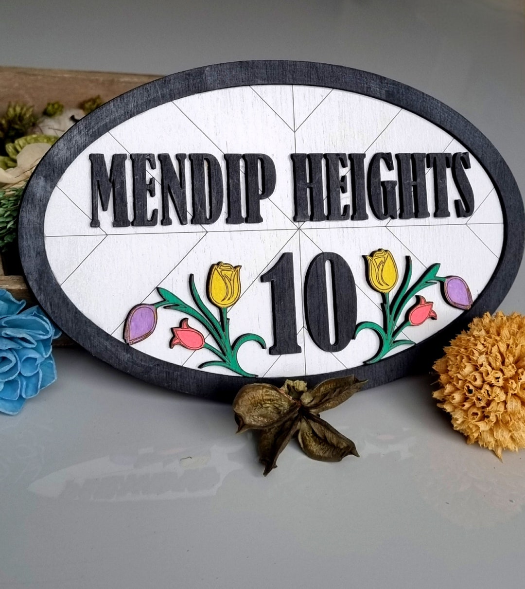 Traditional House Number Sign Personalised House Sign Modern Door ...