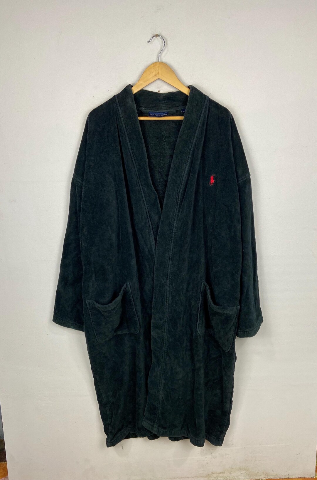 Polo Ralph Lauren PRL RL Bath Robe Kimono Robe Sleep Jacket Blue Size L ...