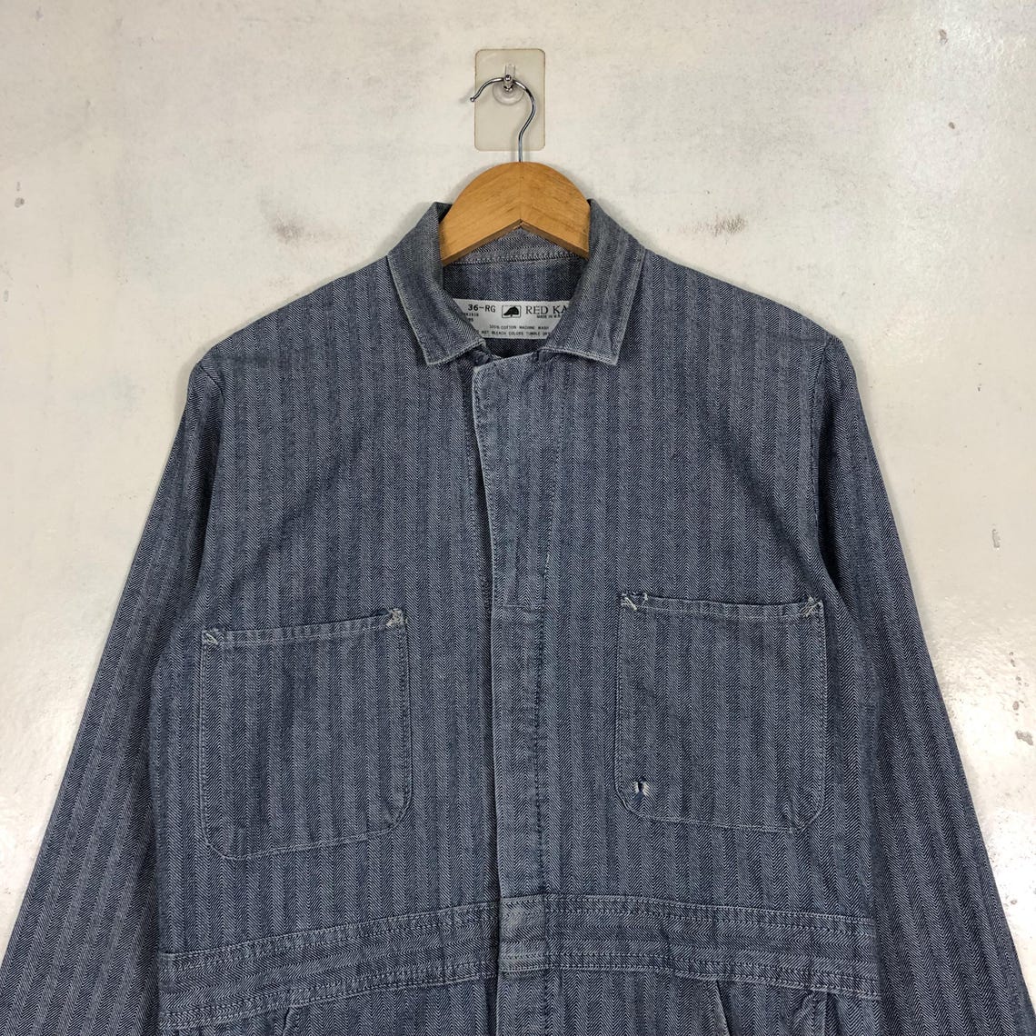 Vintage 80s Red Kap Old Fellow Coverall Worker Workwear Jacket Size M ...