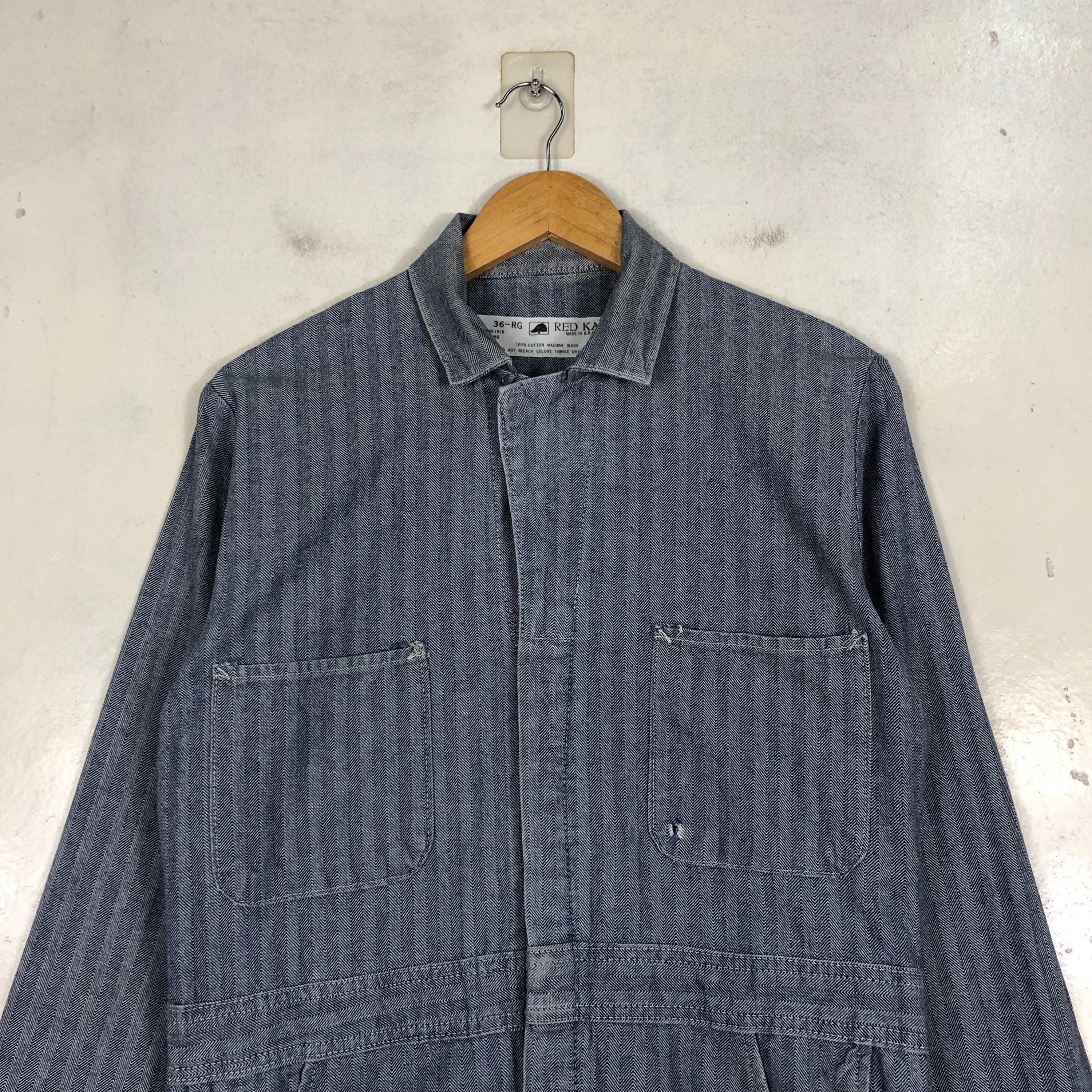 Vintage 80s Red Kap Old Fellow Coverall Worker Workwear Jacket Size M ...