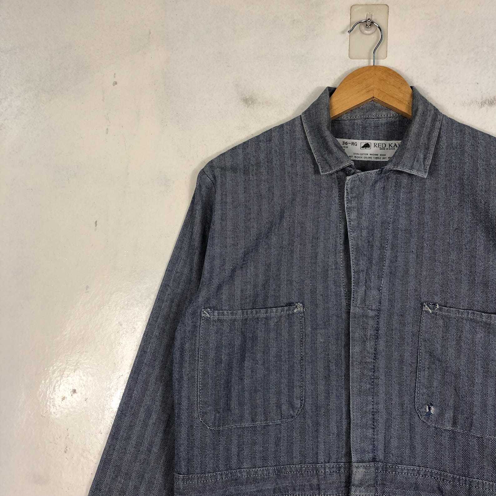 Vintage 80s Red Kap Old Fellow Coverall Worker Workwear Jacket Size M ...