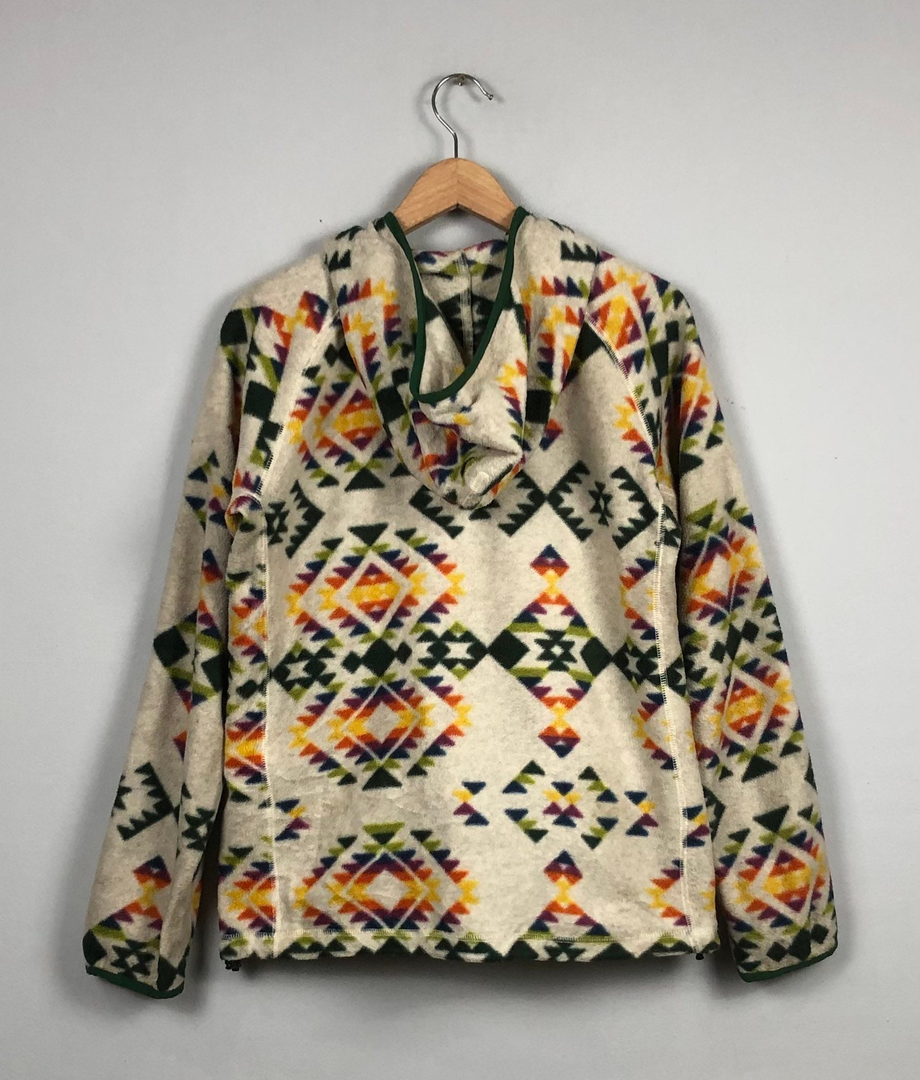 Vintage Columbia Design Aztec Native Navajo Abstrac Fleece Jacket Size ...