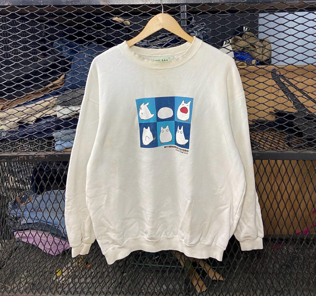 Vintage 90s My Neighbour Totoro Emilio Anime Sweatshirt White Size L - Etsy