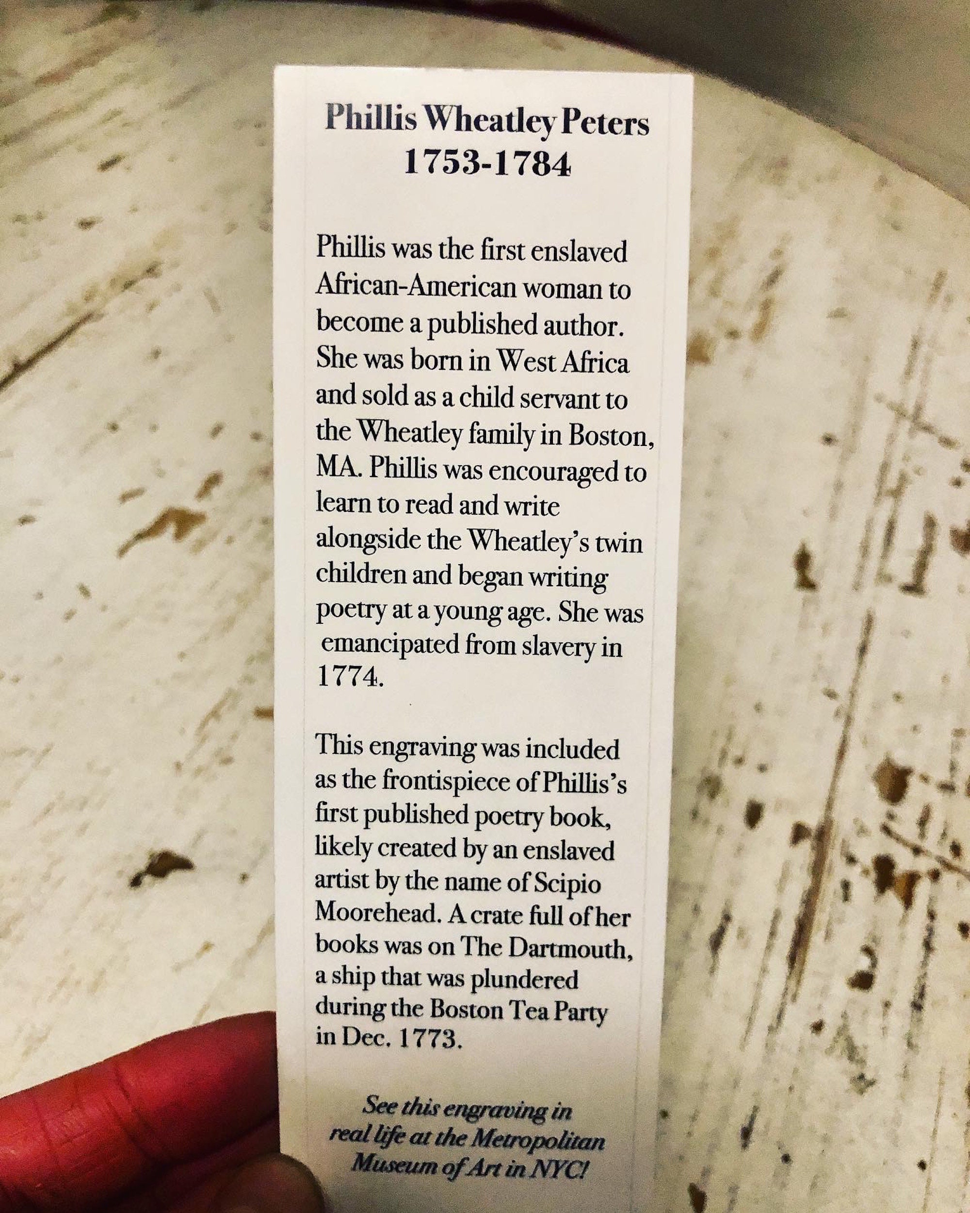 Class Set of Phillis Wheatley Historical Figure Bookmarks - Etsy