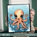 Octopus Desktop Wallpaper Adorable Underwater Baby Octopus - Etsy