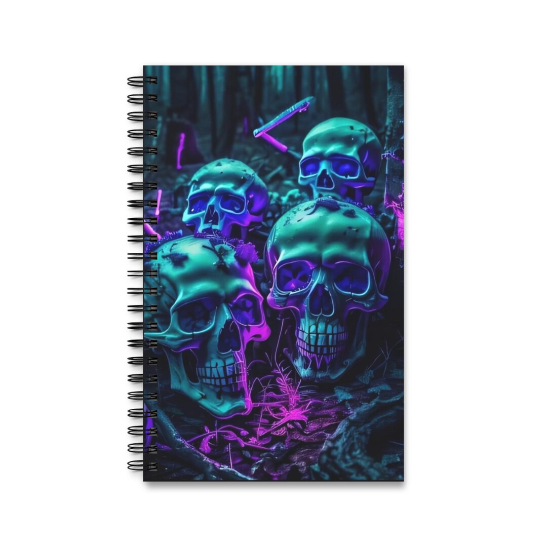 Gothic Skull Spiral Journal Dark Aesthetic Notebook for Writing ...