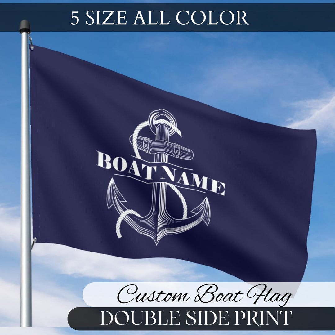 Custom Nautical Boat Flag: Personalized Yacht Decor - Etsy