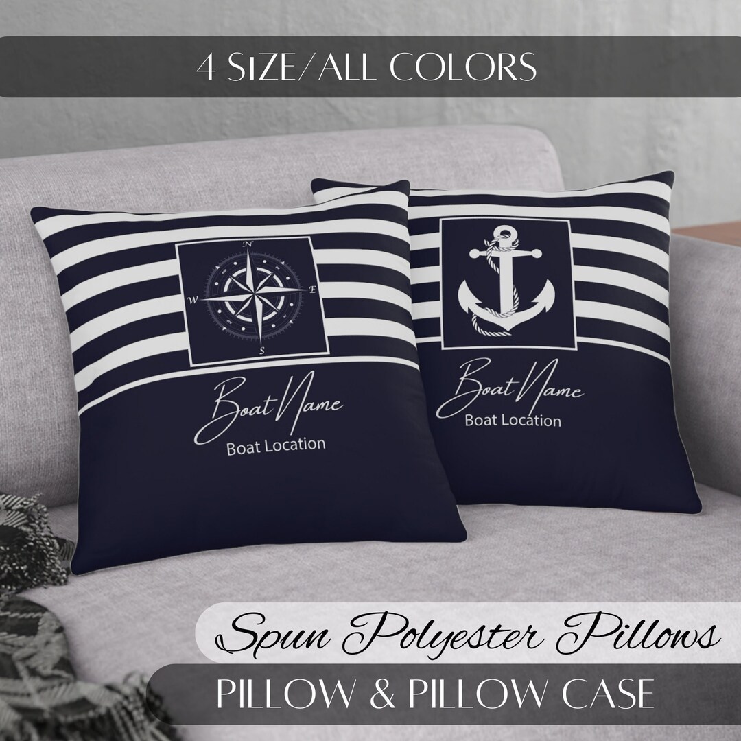 Custom Boat Pillow, Boat Cushion, Boat Gifts, Sailor Gift, Nautical ...