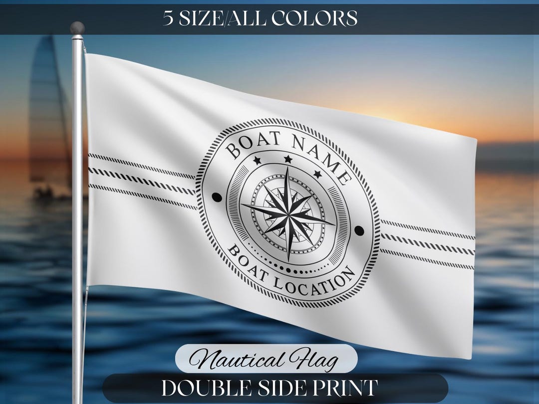 Custom Boat Flag: Personalized Nautical Yacht Decor - Etsy