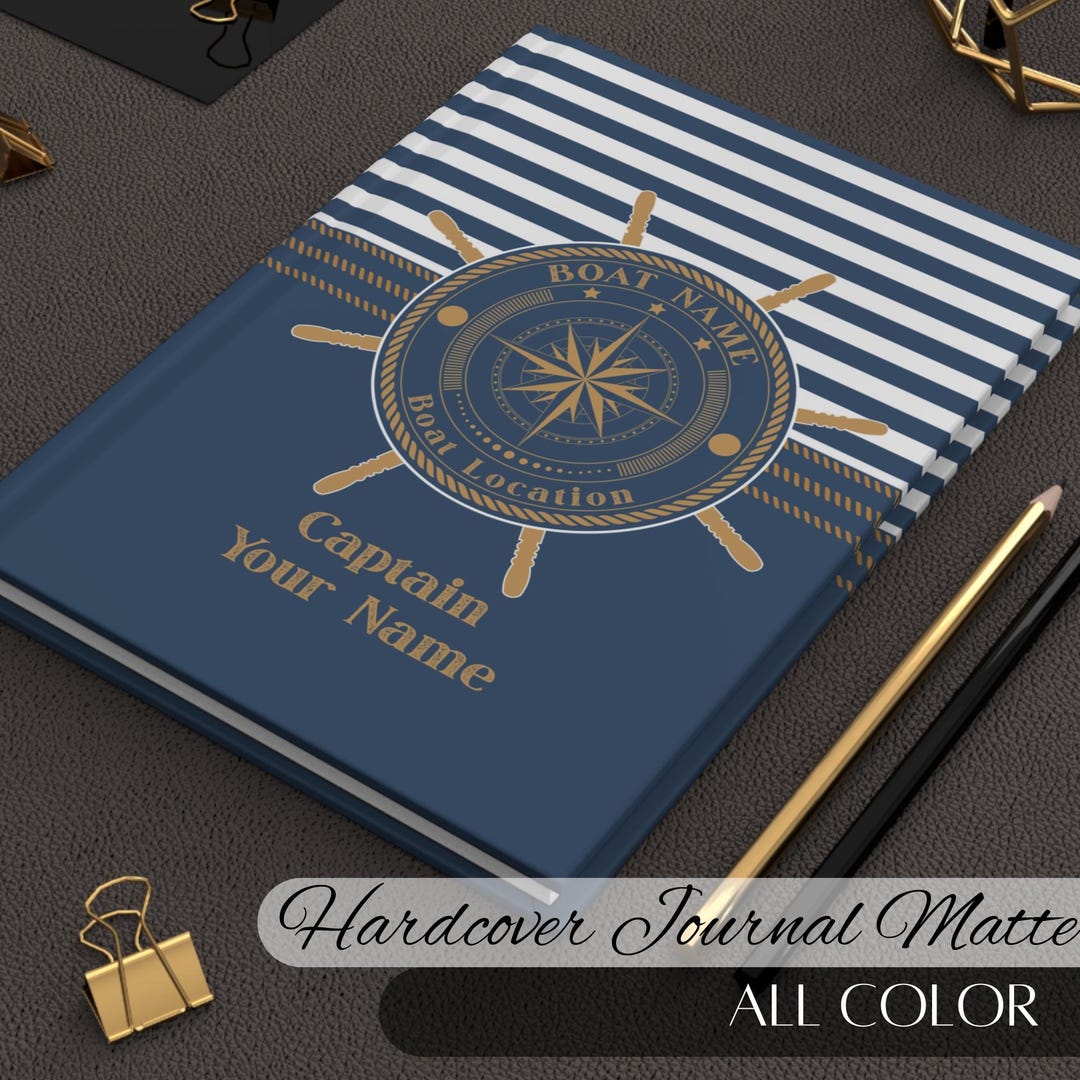 Personalized Captains Log Book , Captains Journal, Captains Log ...