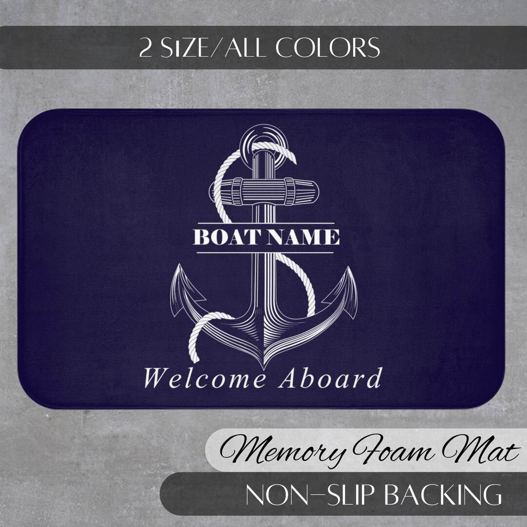 Personalized Boat Mat, Boat Accessories, Nautical Gift for Boat Owner ...