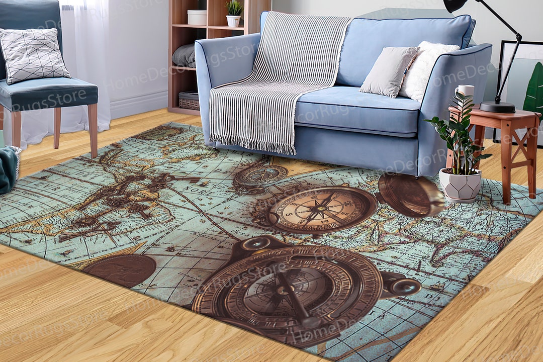 Vintage Map Rug, Antique World Map Rug, Map Rug, Front Door Rug, Stair ...