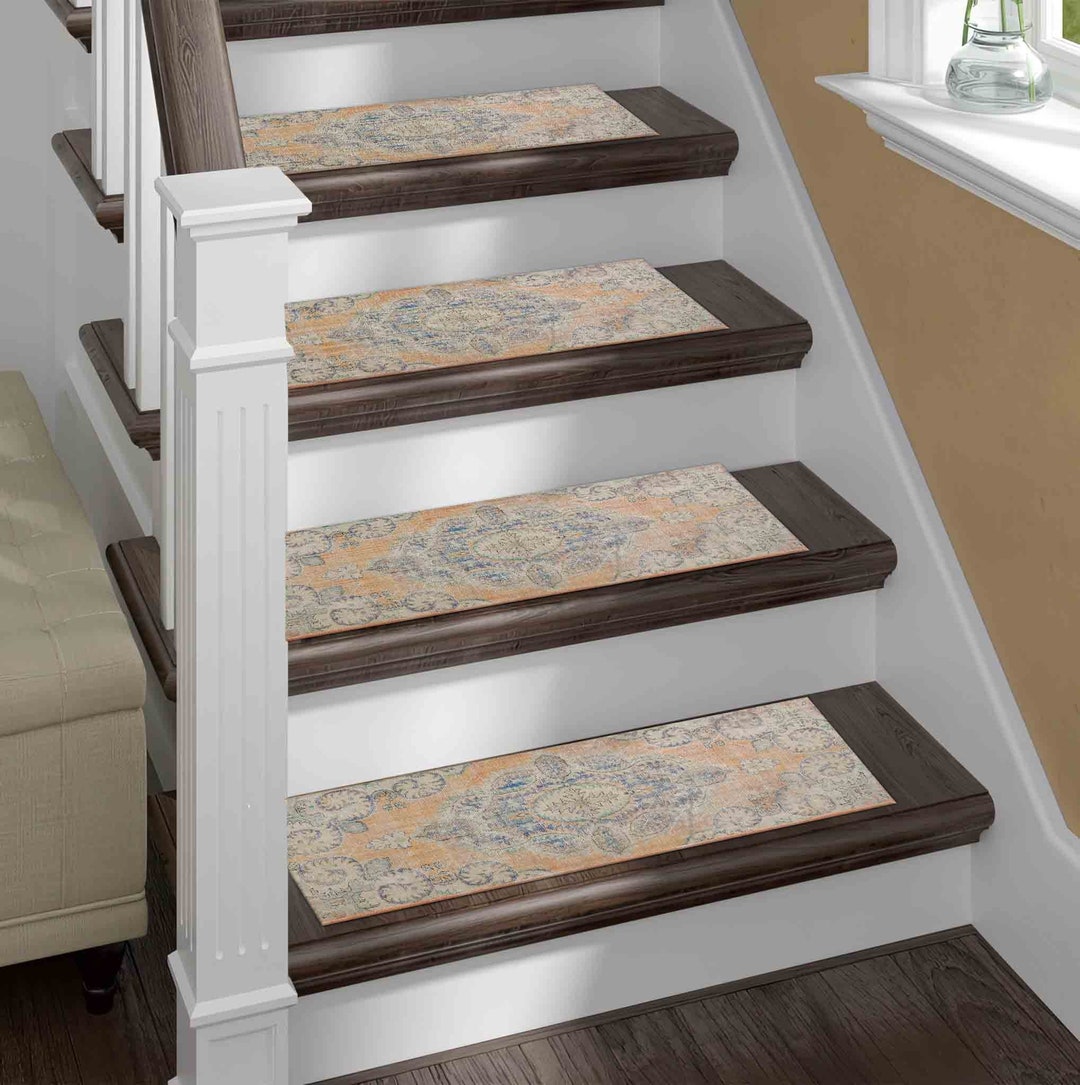 Stair Step Rug, Soft Tones Rug, Navy Blue Rug, Faded Rugs, Modern Rugs ...