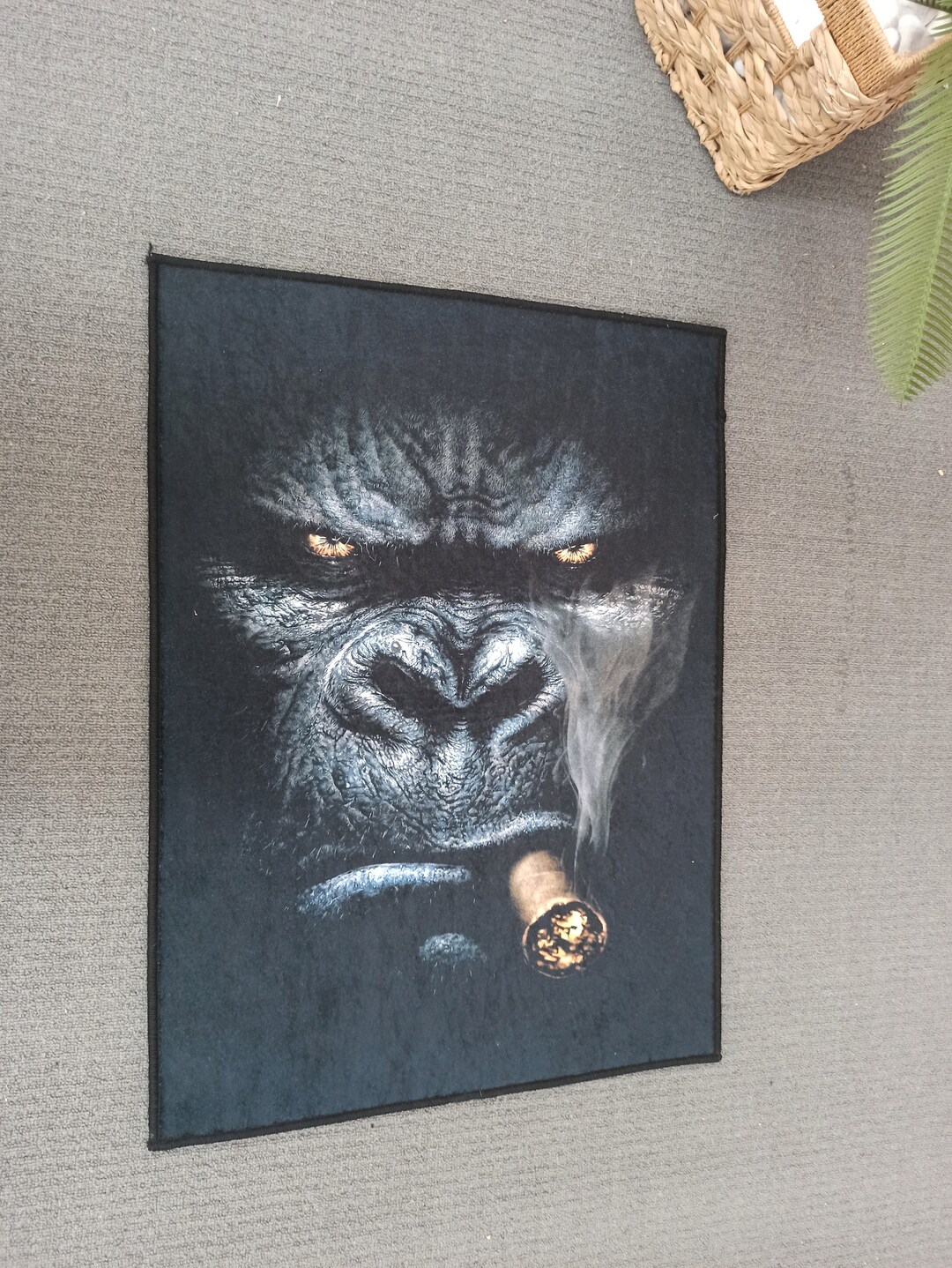 Classic Rug, Animal Rug, Gorilla Rug, Living Room Rugs, Smoking Monkey ...