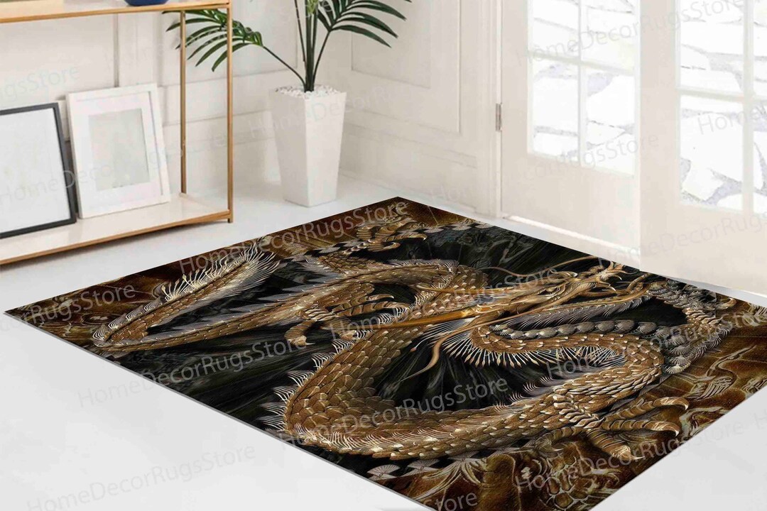 Dragon Rugs, Dragon Pattern Rug, Japanese Rug, Modern Rugs, Living Room ...
