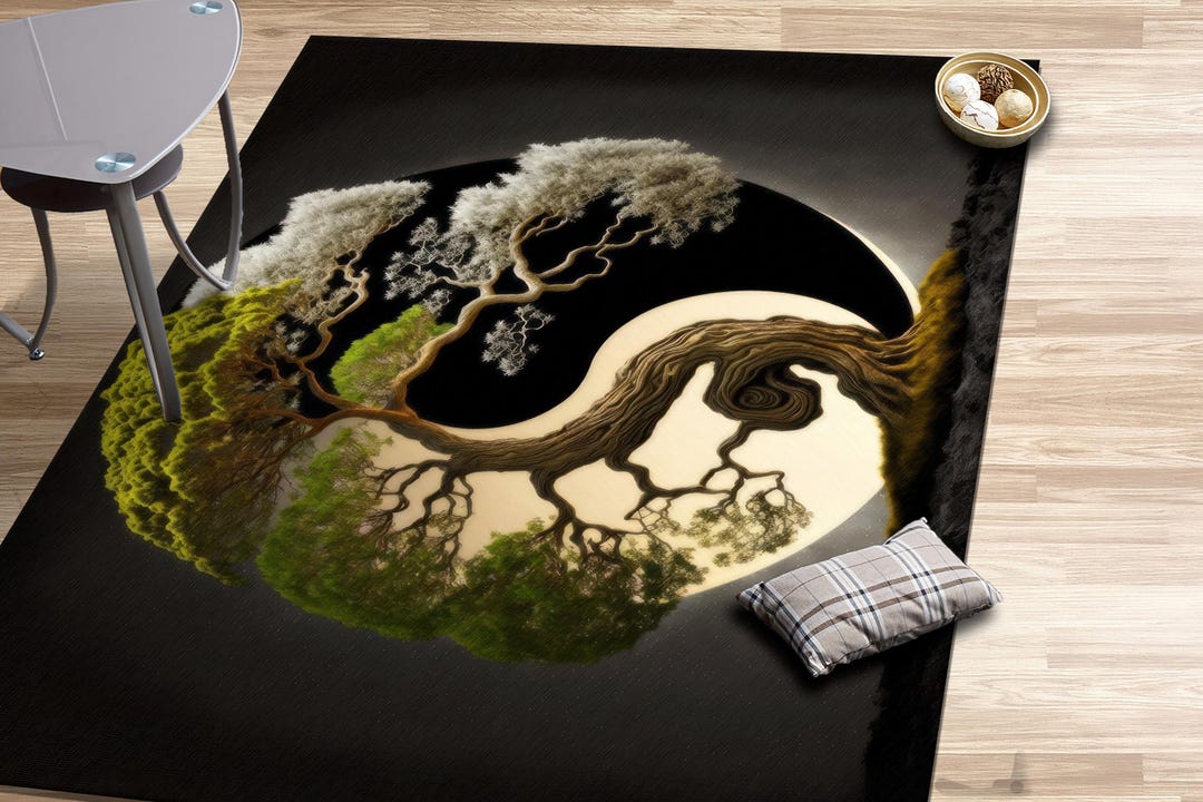 Yin Yang Rug, Tree Rug, Japanese Rugs, Modern Rugs, Front Door Rug ...