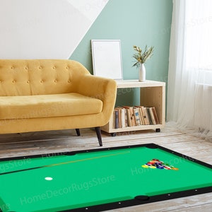 Billiards Rug, Game Room Rug, Billiards Club Rugs, Motivational Rug ...