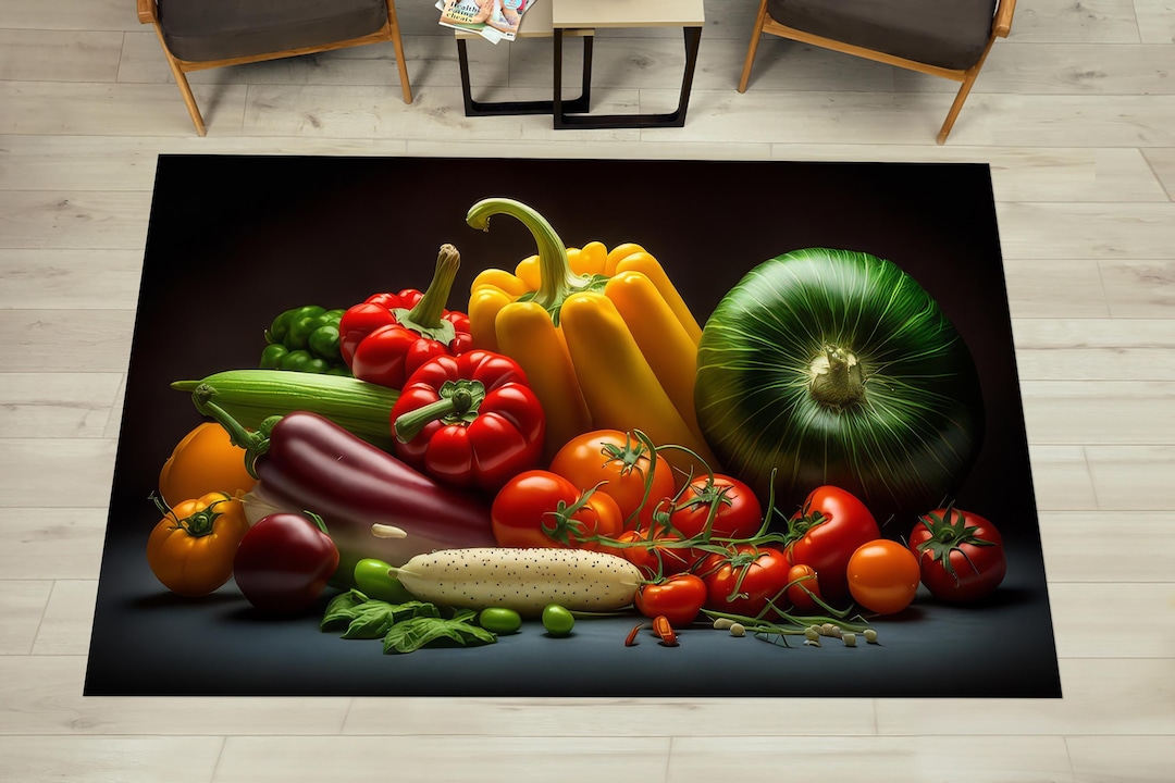Vegetables Rugs, Healthy Eating Rugs, Kitchen Rugs, Modern Rugs ...