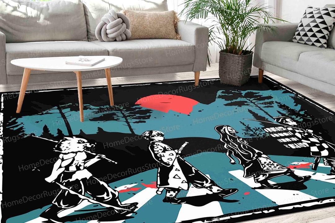 Manga Rugs Dining Room Rug Anime Rugs Accent Rugs Chenille - Etsy