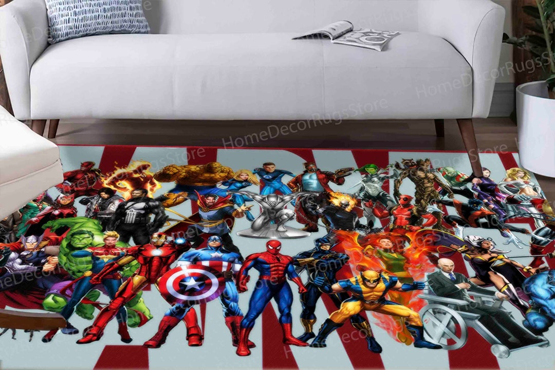 Marvel Superhero Rug, Children Room Rugs, Boy Room Rugs, Custom Rug ...