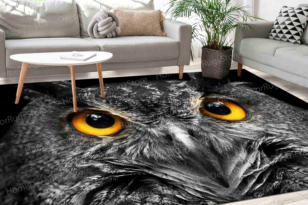 Loft Rugs, Owl Eyes Rug, Hallway Rug, Thick Rug, Home Decor, Owl Rug ...