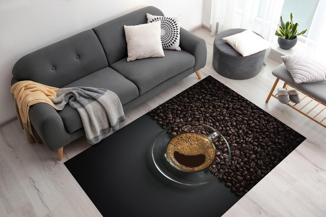 Cup of Coffee Rug, Cafe Rugs, Bar Rugs, Modern Rugs, Corridor Rug, Gift ...