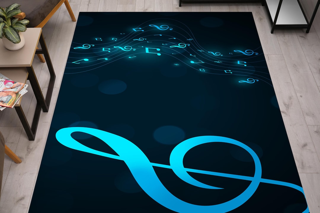 Treble Clef Rugs, Girl Room Rug, Modern Rugs, Art Rug, Music Room Rug ...