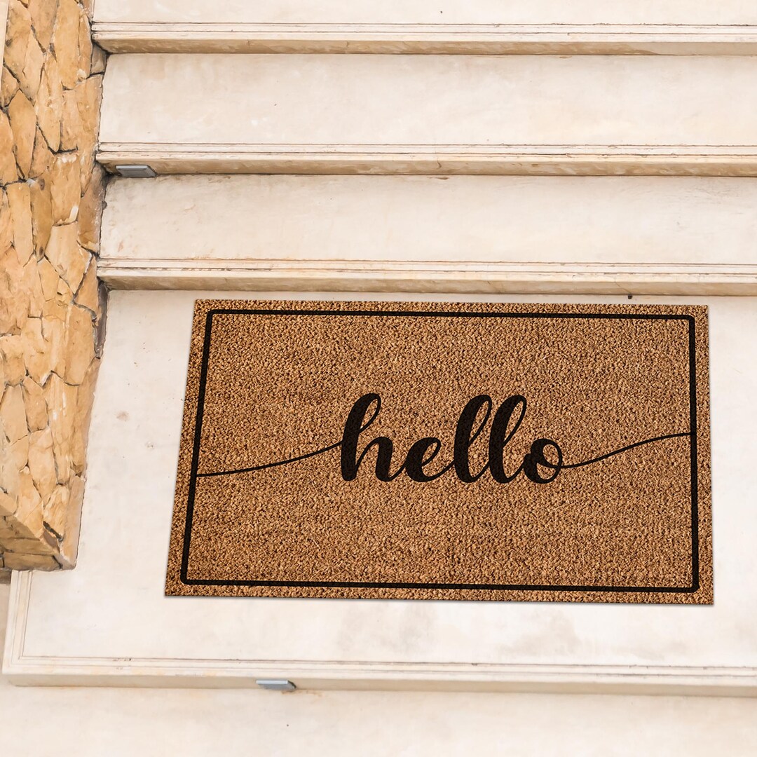 Coco Mat, Personalized Door Mat, Hello Rugs, Minimalist Doormat, Coco ...
