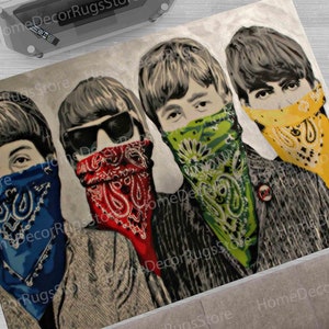 Banksy Bandanas Rugs, Banksy Graffiti Rug, Entry Rug, Gift Rugs, Easy ...