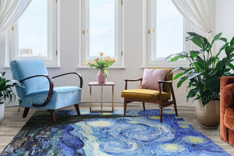 Reproduction Rugs the Starry Night Rug Van Gogh Rugs Gift - Etsy