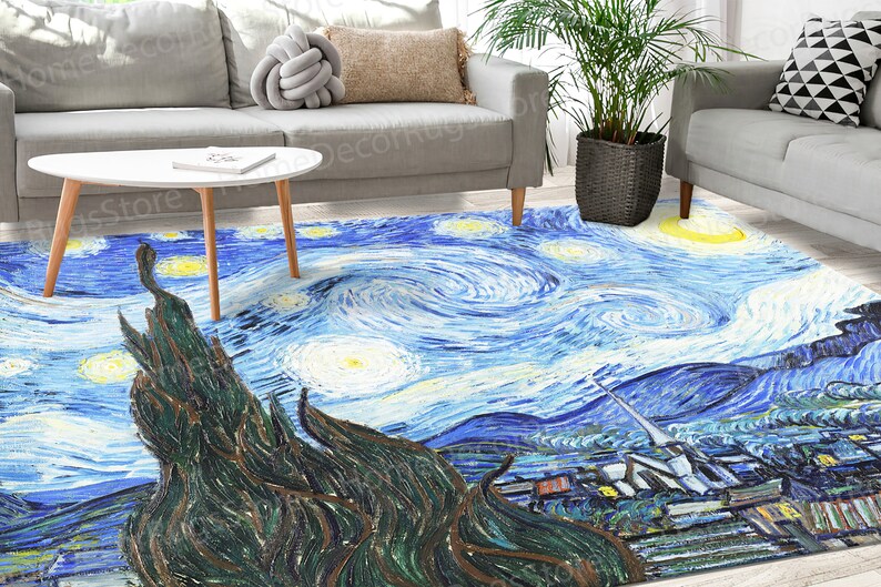 Reproduction Rugs the Starry Night Rug Van Gogh Rugs Gift - Etsy