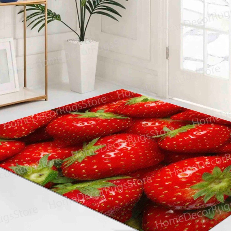 Strawberry Rug - Etsy