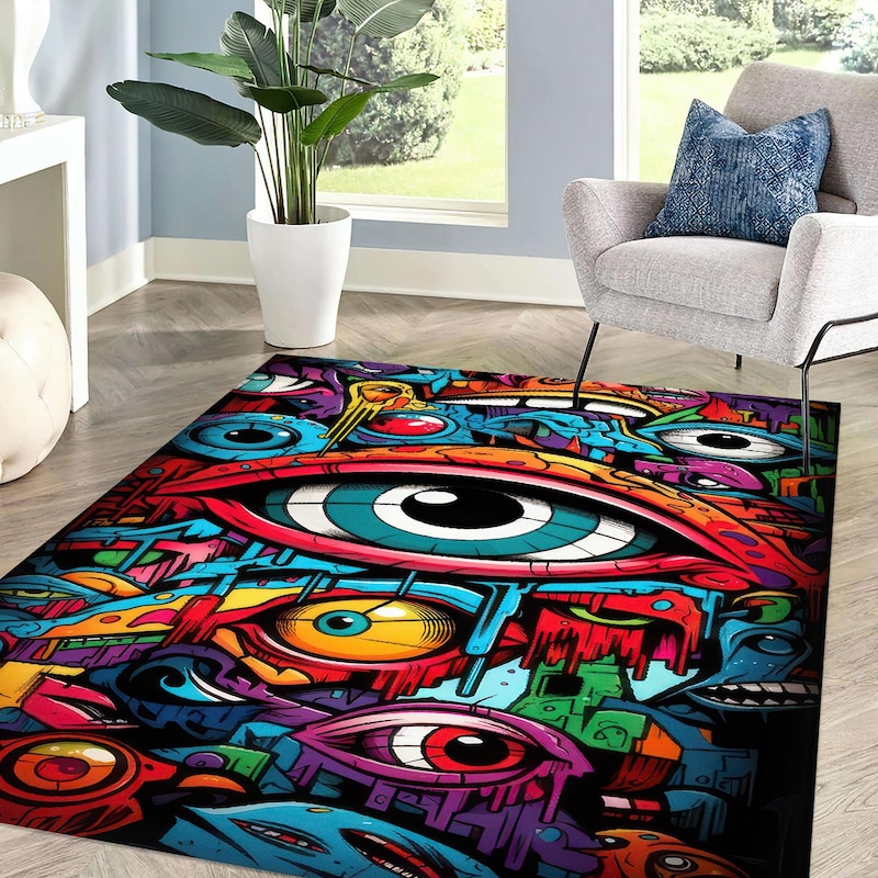 Trippy Rug - Etsy
