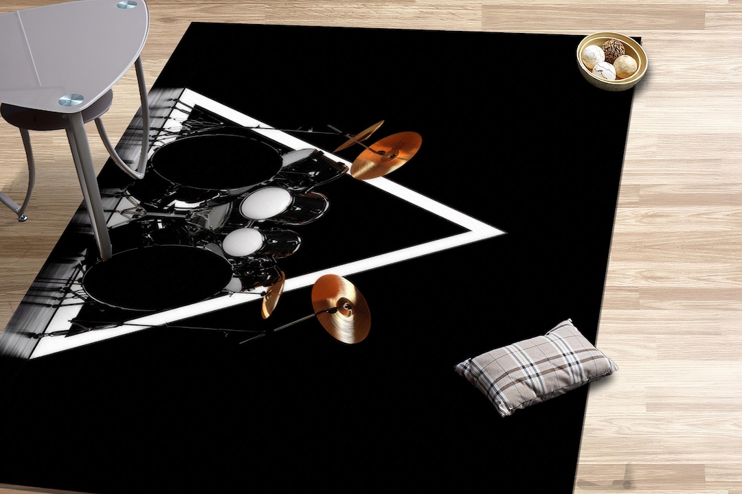 Drum Kit Rug, Office Rug, Modern Rugs, Music Rugs, Pattern Rug ...
