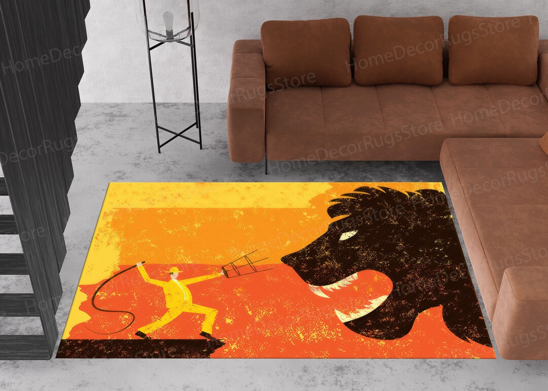 Decorative Rug, Corridor Rug, Soft Rug, Personalized Gifts, Lion Tamer ...